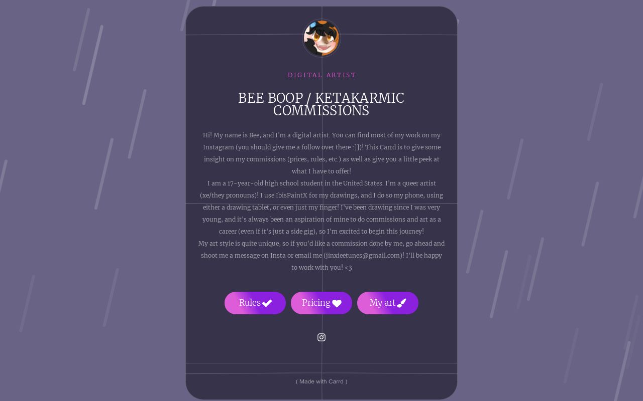 Bee Boop / Ketakarmic Commissions Open